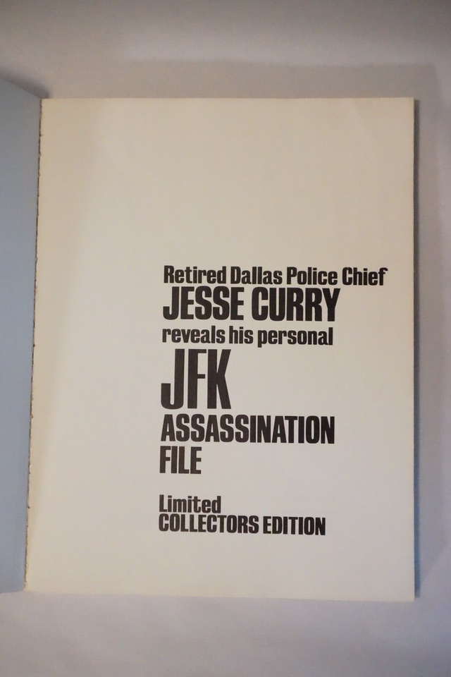 Dallas Police Chief Jesse Curry Personal JFK Assassination File 1969 Signed | eBay