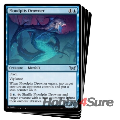 Presale Floodpits Drowner X4 M/NM Magic MTG Duskmourn: House Of Horror ...