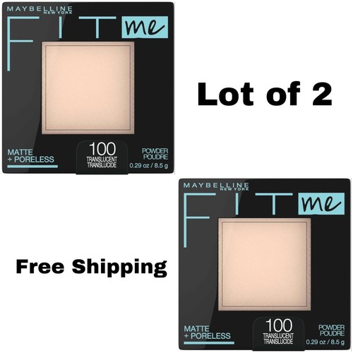 Maybelline Fit Me! Matte + Poreless Pressed Powder 100 Translucent ...