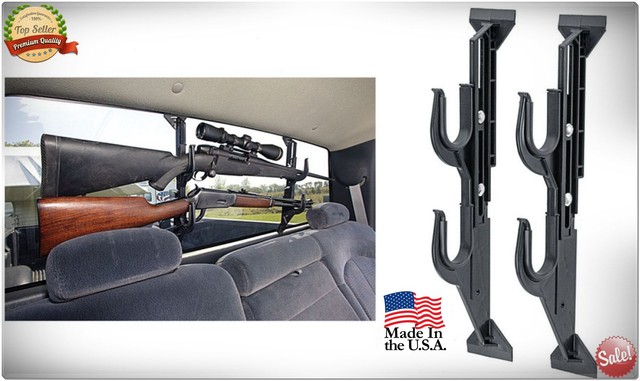 Gun Holder Rack Storage Mount Car Window No Drill Autos Hunting Shotgun ...