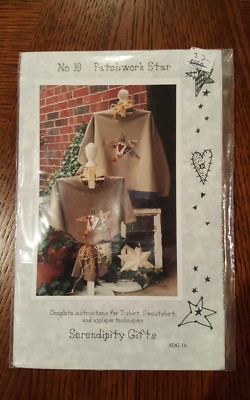 Serendipity Gifts Craft Pattern Patchwork Star for Sweatshirt T-Shirt ...