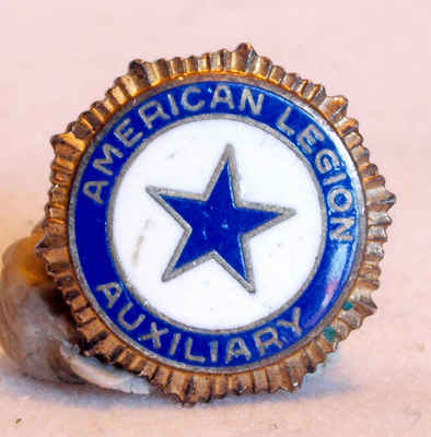 VINTAGE ENAMELED STERLING SILVER AMERICAN LEGION AUXILIARY PIN W/1920 ...
