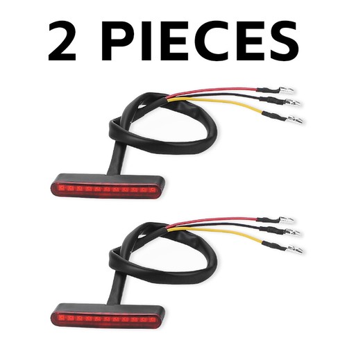 2X 12V 11LED Mini Motorcycle Tail Light Bike Rear Running Stop Brake ...