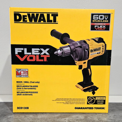 NEW! DeWalt 60V Max FlexVolt Mixer / Drill w/ E-Clutch System DCD130B ...