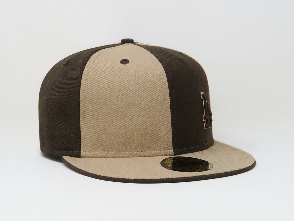 New Era 5950 Men Women Cap Los Angeles Dodgers Pinwheel Tan Brown ...