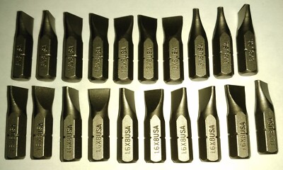 Bosch 1609433622 1.6 x 8mm Slotted Insert Screw Tips USA 20PCS | eBay