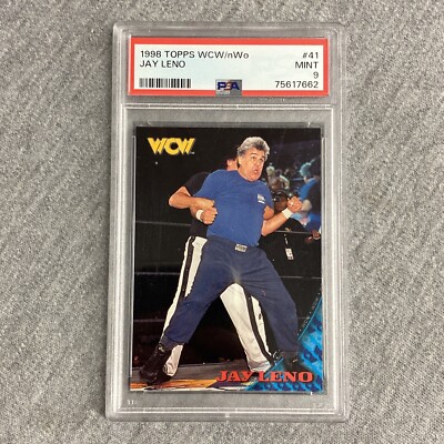 1998 Topps WCW/nWo #41 Jay Leno Rookie Card RC PSA 9 MINT | eBay