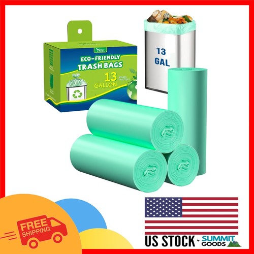 Eco-Friendly 13 Gallon Biodegradable Trash Bags - Strong & Leak Proof ...