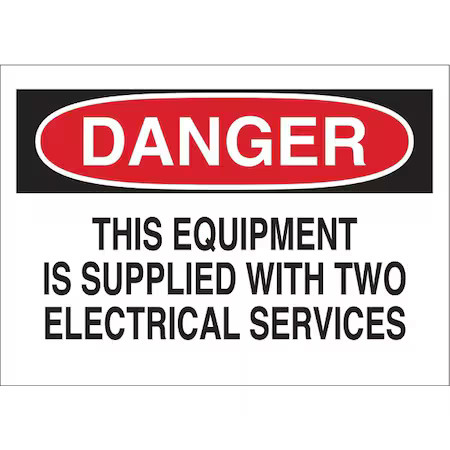 BRADY 88184 Danger Sign, 10X14", R and BK/WHT, ENG, 88184 | eBay