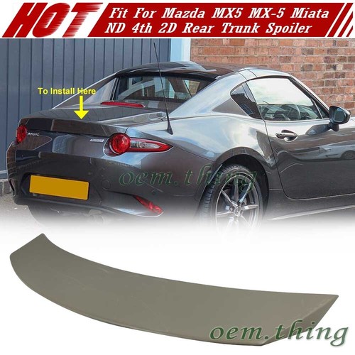 16-22 Fit For Mazda MX5 Miata ND 4th Convertible V Rear Trunk Spoiler ...