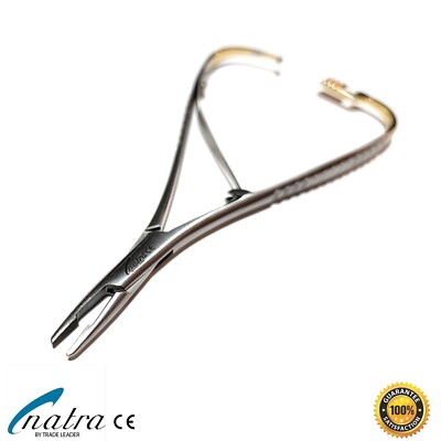 Mathieu Needle Holder 14 cm TC Short Tip gold surgical suture Dental ...