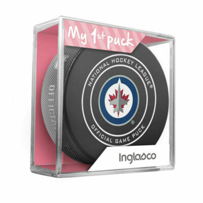 WINNIPEG JETS MY FIRST OFFICIAL PUCK BABY GIRL PINK IN CASE | eBay