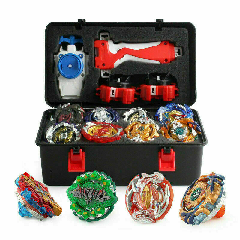 17x Beyblade Burst Set Spinning With Grip Launcher + Portable Box Case ...