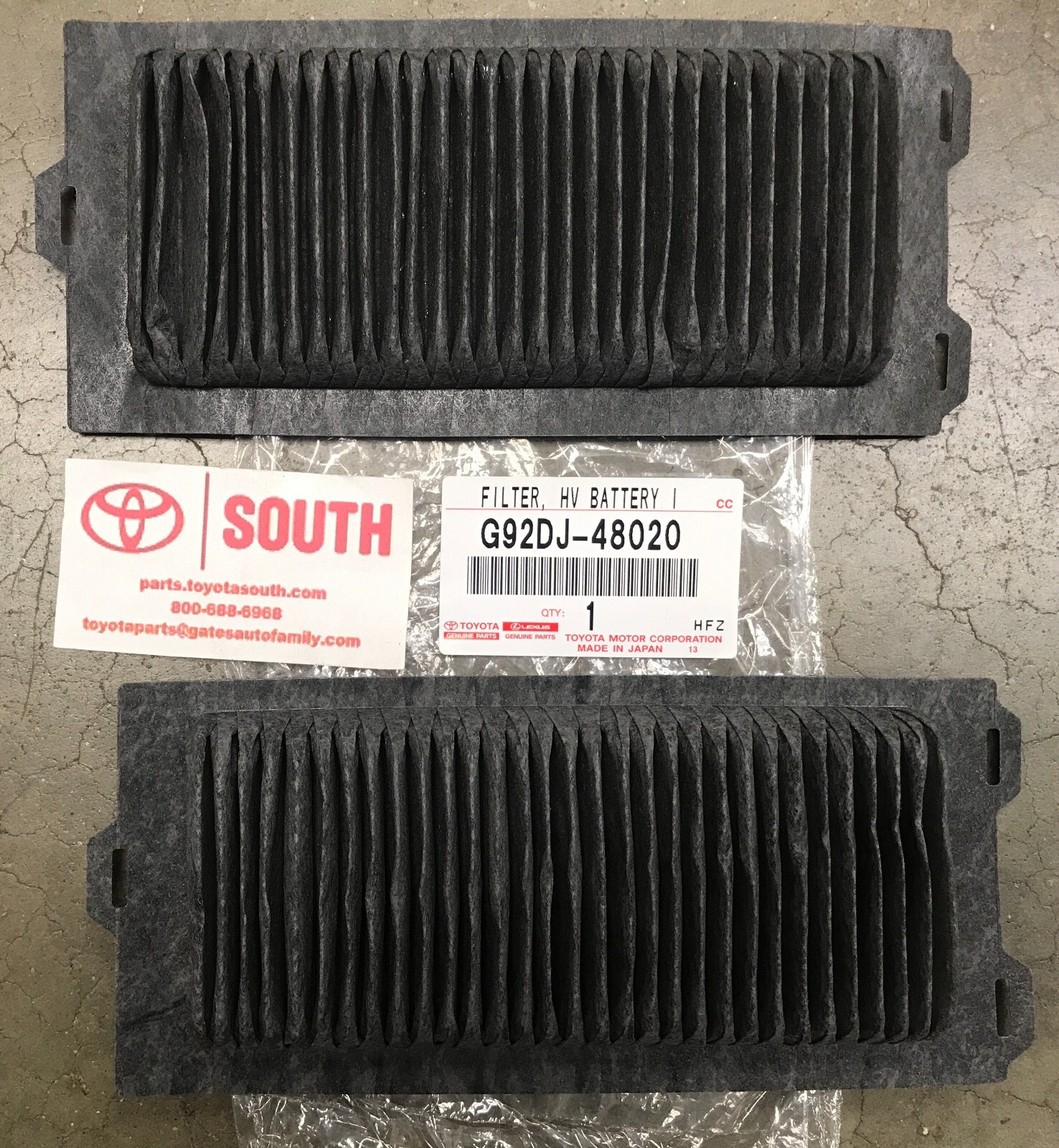 2020-2023 TOYOTA HIGHLANDER HYBRID BATTERY COOLING FAN FILTER X2 OEM ...