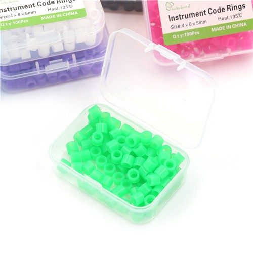 100Pcs Small Type Dental Silicone Instrument Color Code Rings Optional ...