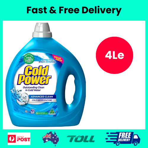 Cold Power Advanced Clean, Liquid Laundry Detergent, 4 Litres, 80 ...