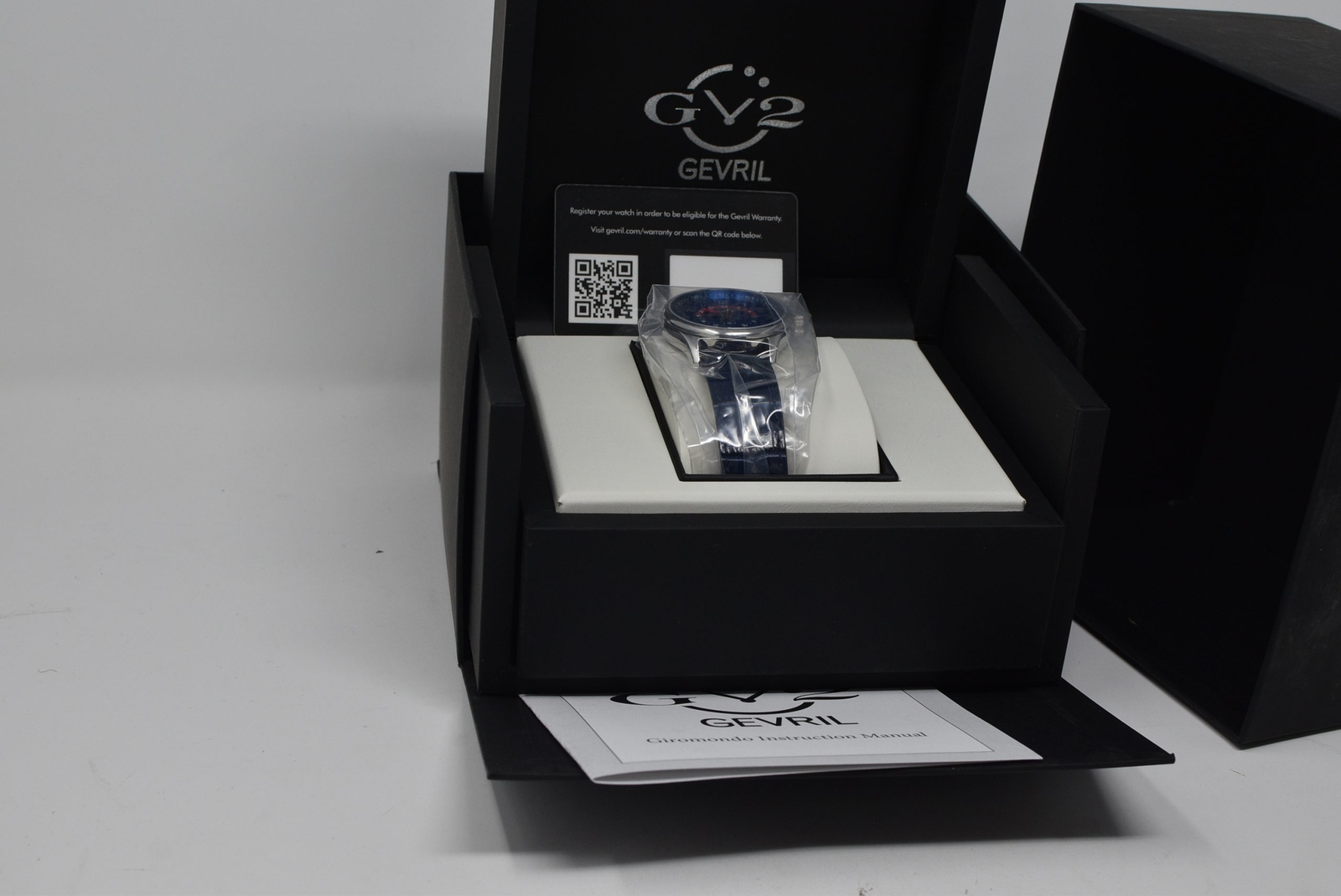 Gv2 By Gevril Men's 42302 Giromondo Blue Dial Leather Date Swiss Made ...
