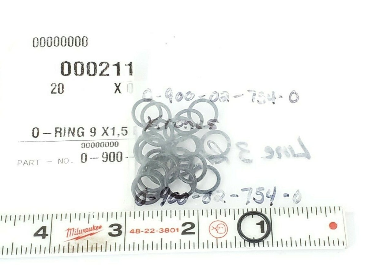 LOT OF 22 NEW KRONES 0-900-02-754-0 O-RINGS 9X1.5 EPMD-P, 0900027540 | eBay