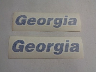 GEORGIA DECAL PAIR (2) BLUE AND WHITE 5 1/8" W X 1 1/4" H MARINE BOAT ...