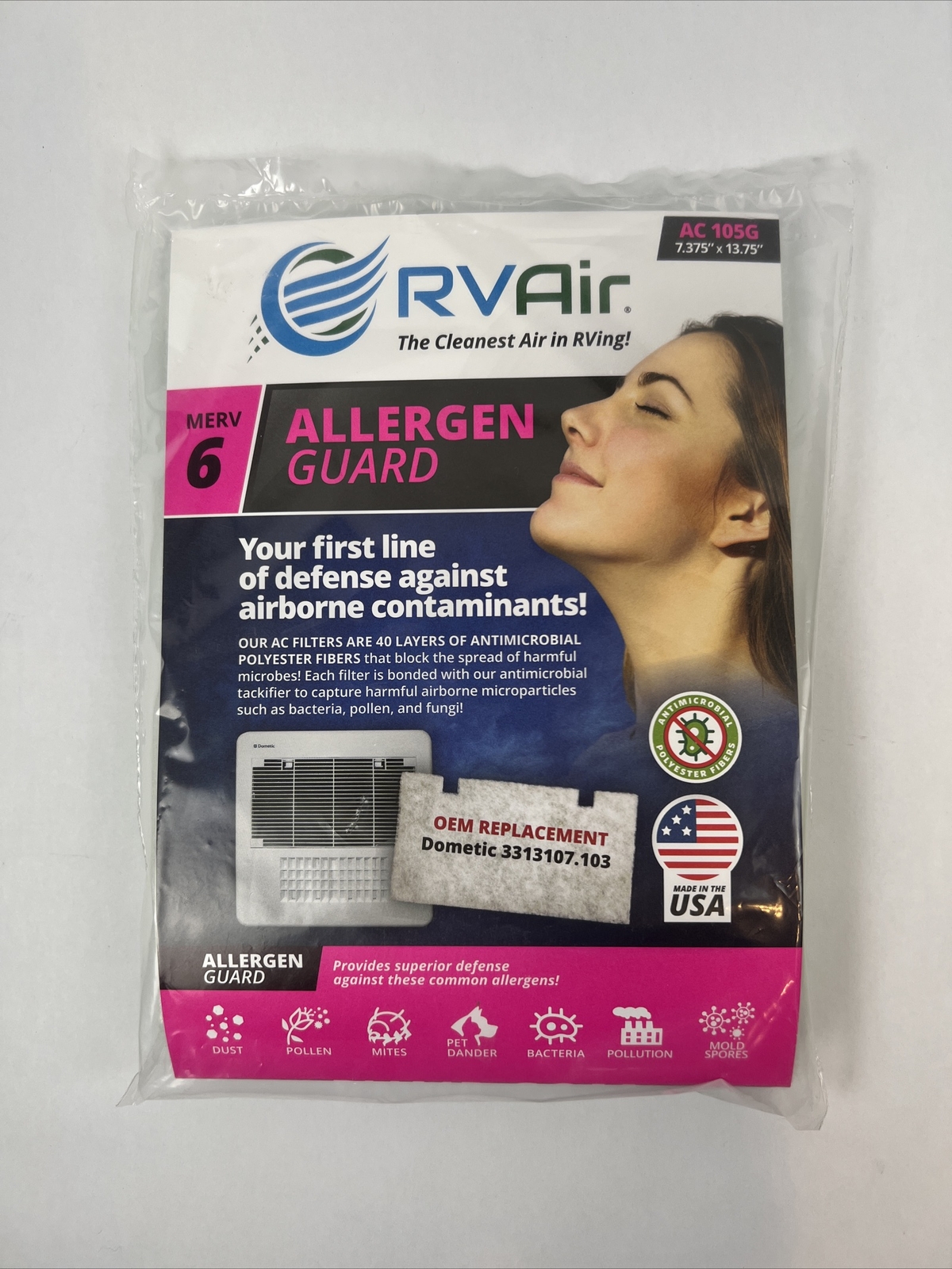 RV Air AC 105G, OEM AC Filter Replacement For Dometic RV Air ...