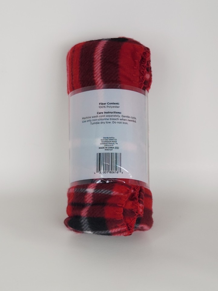 Comfort Bay Red Plaid Fleece Blanket Soft Warm Great Gift 50X60 | eBay