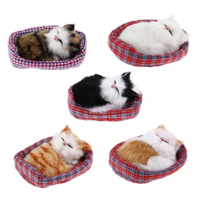 Sleeping Cat Plush Toy with Relaxing Sounds | eBay