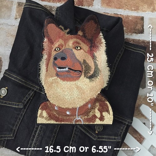 German Shepherds Police Dog Iron on Embroidered Large Back patch XL | eBay