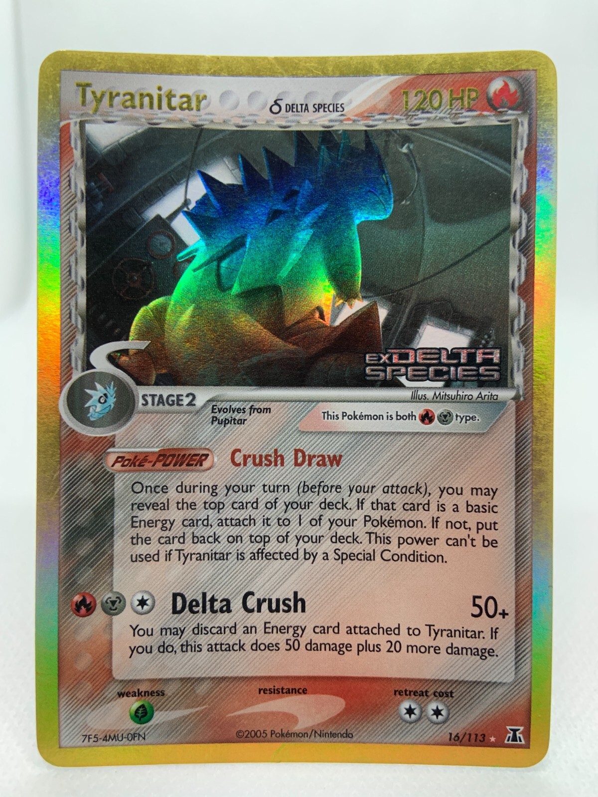 Tyranitar EX Delta Species 16/113 Reverse Holo Rare Stamped Pokemon TCG ...
