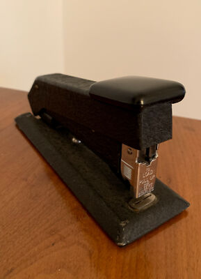 Vintage Desk Stapler Bostitch Black Metal Mid Century Retro Office USA ...
