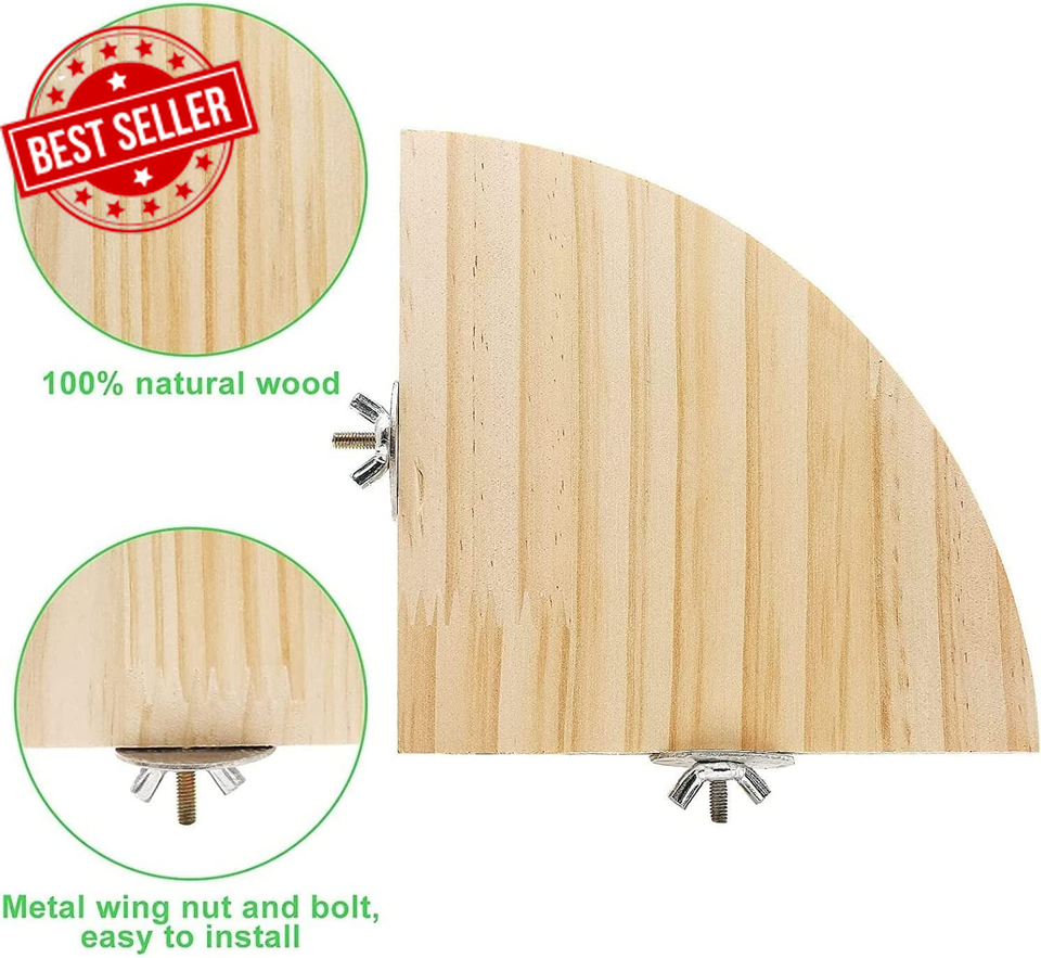 Bird Perch Platform Stand Wood, 2 Pack Bird Perches, Safe Nature Wood ...