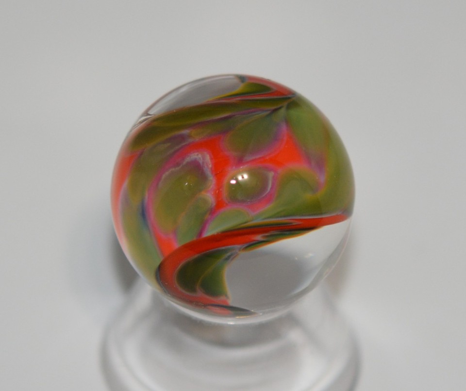 Contemporary art glass handmade borosilicate twist marble 1.151-1.162 ...