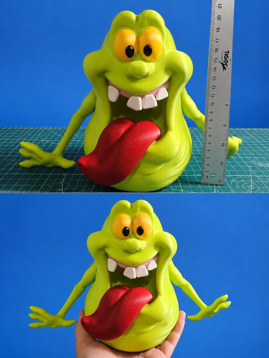 Ghostbusters Slimer 3D Printed Large Display Figure – Raw Print – Fan ...