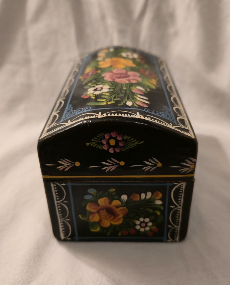 Vintage Mexican Olinalá Jewelry Trinket Box Lacquered Aromatic Linaloe ...