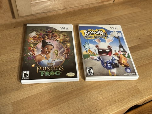 2 Wii Games Lot -Princess & the Frog /Rayman 2 Complete Nice Condition ...