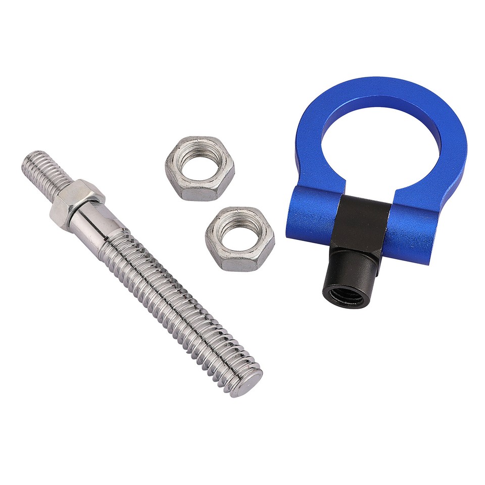 BLUE Folding Ring Heavy Duty Screwed-On Tow Hook Kit for Jeep Renegade ...