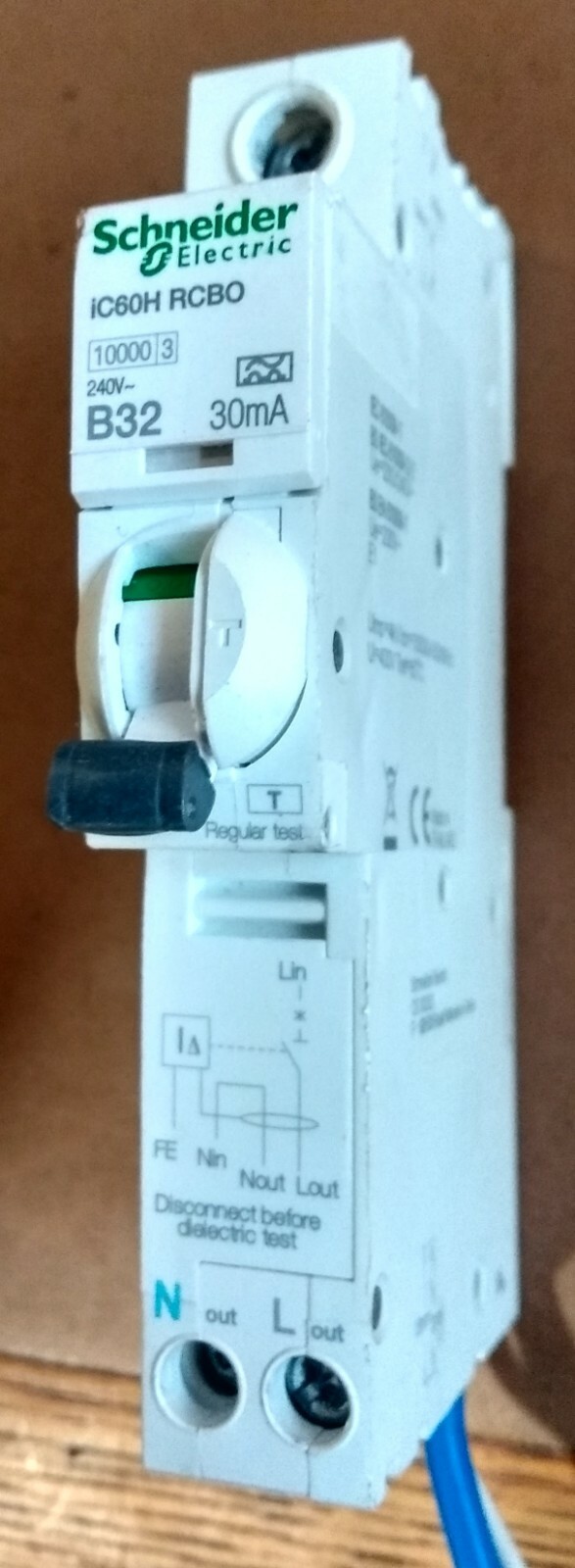 Schneider Acti 9 iC60H RCBO 30mA 32A, 20A, 16A, 10A, 6A Type B ! Live ...