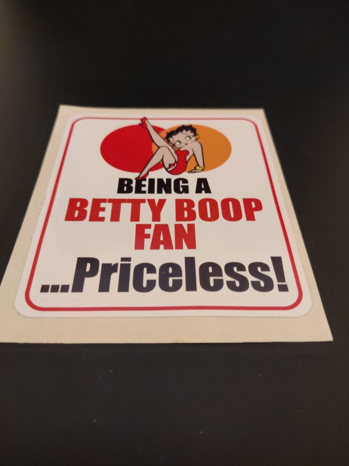 Vintage Betty Boop Sticker BEING A BETTY BOOP FAN... PRICELESS Free ...