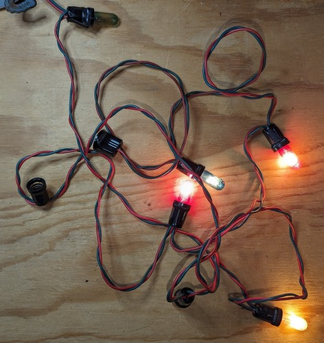 Vintage Christmas 7 Socket Gilbert Lights With 5 Random Blinker Bulbs ...