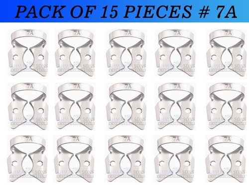 15 Pcs Dental Rubber Dam Clamps #7A Endodontics Large Lower Molars ...
