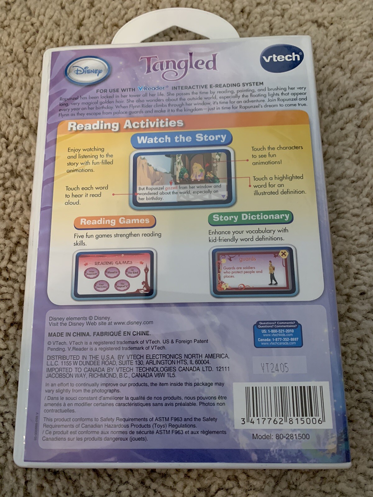 Vtech Disney: Tangled Cartridge Ages 4 - 6 E-Reading V.Reader | eBay