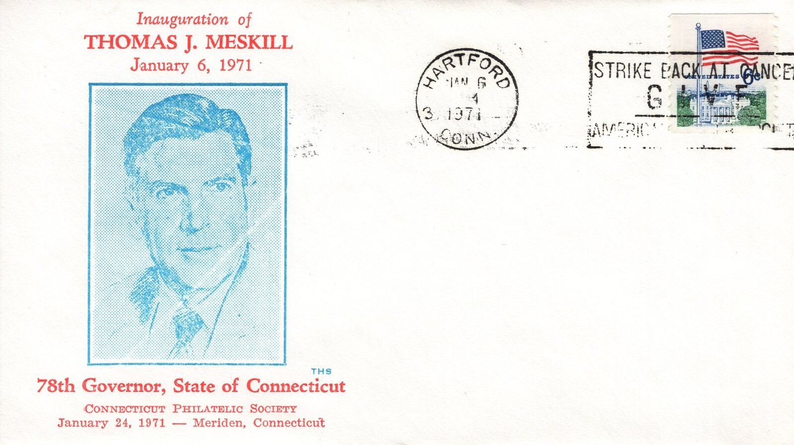 THOMAS J MESKILL INAUGURATION, HARTFORD, CT 1971 FDC15862 | eBay