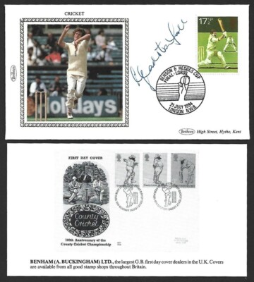 CRICKET 1984 Benson & Hedges Cup Final cover signed Gladstone Small | eBay