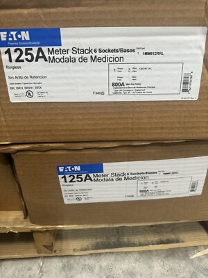 EATON 1MM612RRL 6GANG RINGLESS MEG APPROVED METER STACK (4 Total ...