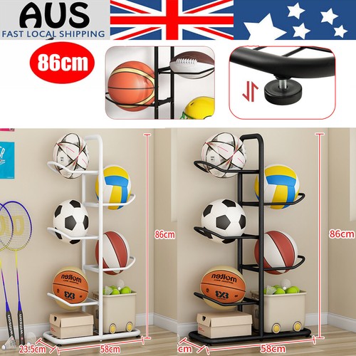 Basketball Soccer Ball Storage Rack Sport Ball Organizer Display Stand ...