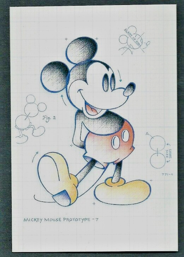 Vintage Walt Disney Gibson Greeting Card Mickey Mouse Prototype USA New ...