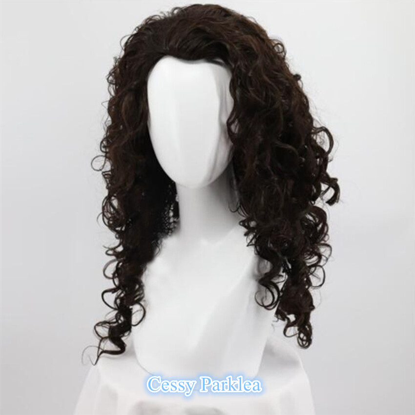 SN-D6-2 Maui Moana Wig Hair Hawaiian Dark Brown Long Curly Costume ...