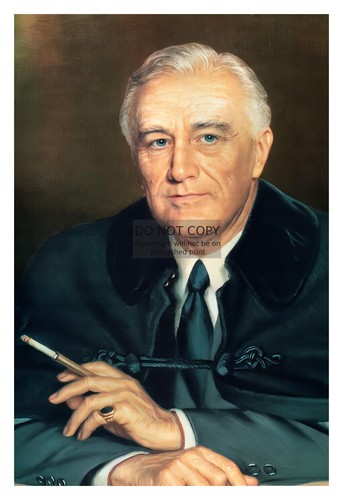 PRESIDENT FRANKLIN DELANORE ROOSEVELT SMOKING CIGARETTE PAINTING 4X6 ...