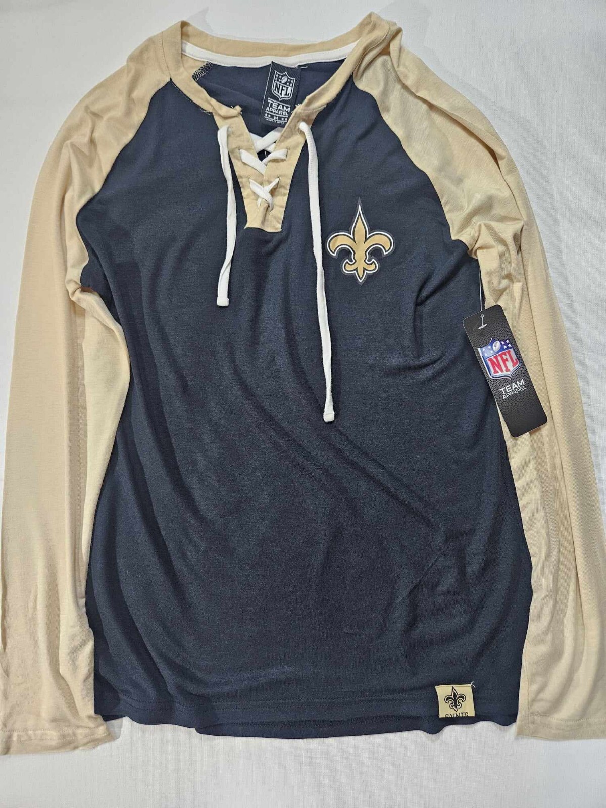 NEW ORLEANS SAINTS T-Shirt NFL TEAM Apparel Womens Long Sleeve Medium ...
