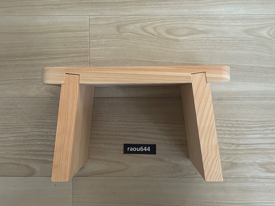 IKEGAWA Small Bath Chair Natural Wooden Stool Onsen Hot spa Cypress ...