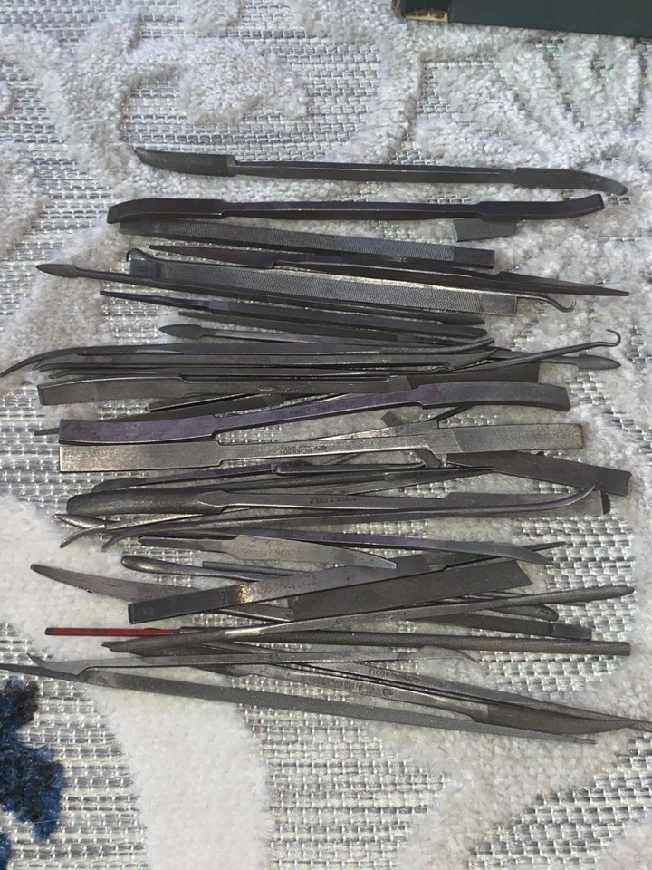 Lot of 41 Vintage METAL FILES - various types - machinist metalworking ...